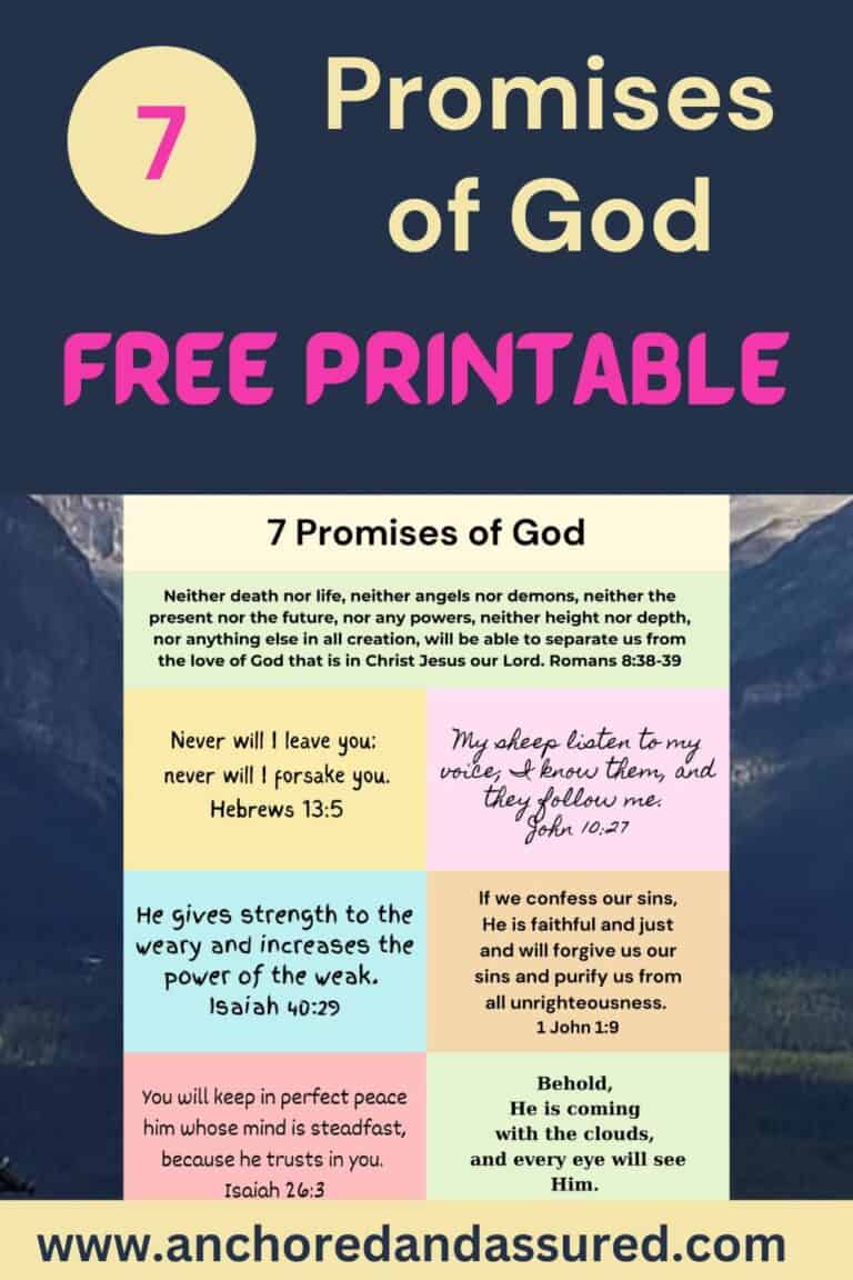 7 Promises of God in the Bible (FREE Printable) - Anchored and Assured